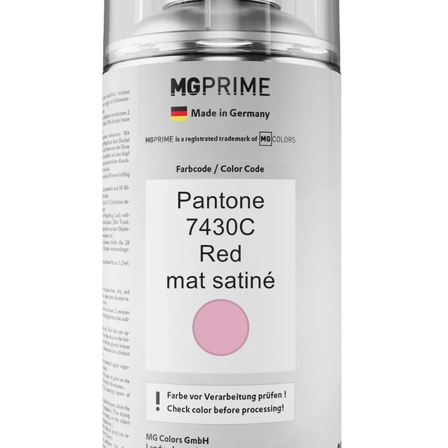 PANTONE 7430C RED mat satiné acrylique bombe aérosol 2C 400ml séchage ...