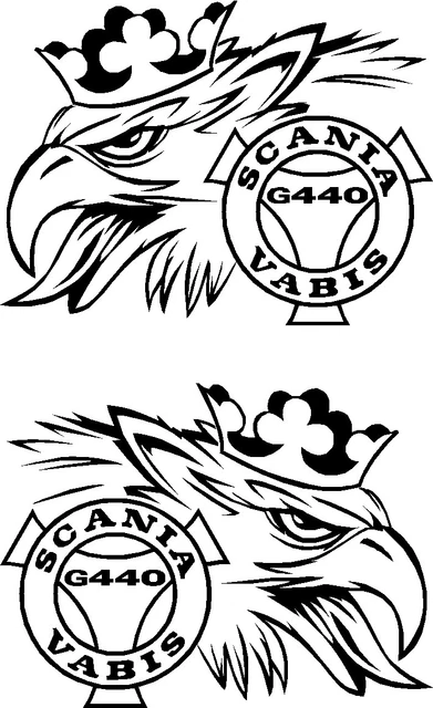 SCANIA SVEMPRA GRIFFIN R G V8 Topline Streamline Side Decals Stickers ...