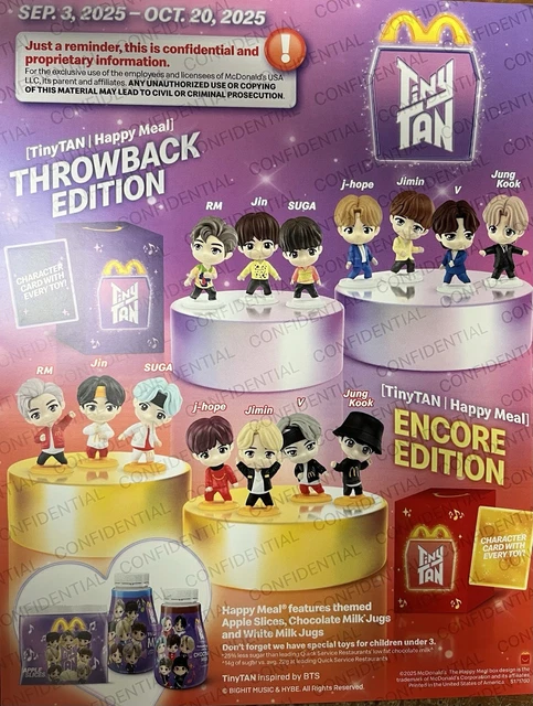 TINY TAN MCDONALDS Happy Meal Toys Sept 2025 1-7 Throwback Edition ...