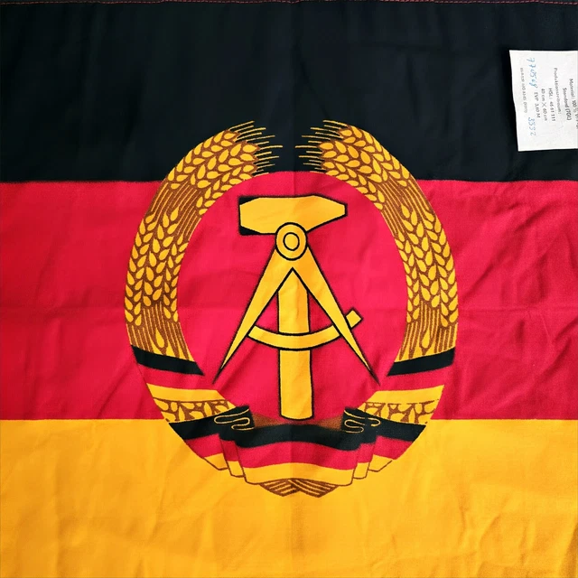 GDR FLAG 1987 original communist East Germany DDR double-sided 50x38 cm ...
