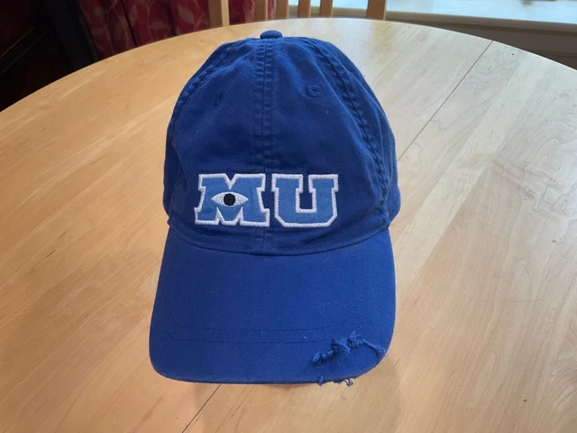 DISNEY PARKS- MONSTERS University MU Pixar Stitched Blue Baseball Hat ...