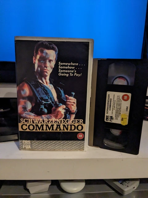 COMMANDO - BIG Box Rental VHS Arnold Schwarzenegger Pre Cert Int EUR 34 ...