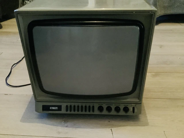 FIDELITY 14& CTV-140 CRT Vintage Retro Tv Grey Manual Buttons Rare ...