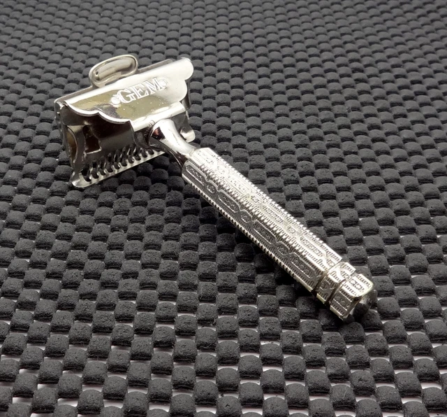 VINTAGE GEM SINGLE Edge Safety Razor Art Deco Ornate Handle Clean!! $24 ...