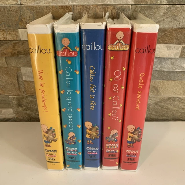 CAILLOU VHS 5-SET French CINAR Sony Wonder Kids Cartoons $20.69 ...