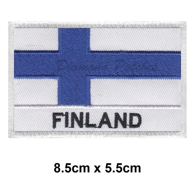 FINLAND COUNTRY FLAG embroidery patch iron sew on badge fashion badge ...