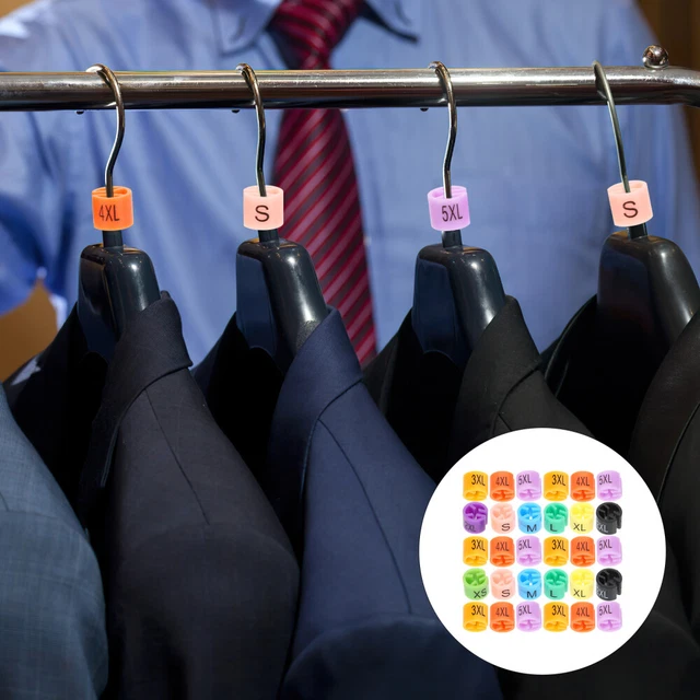 200 PCS COLOR-CODED Clothes Rack Hanger Markers for Clothing Hangers ...