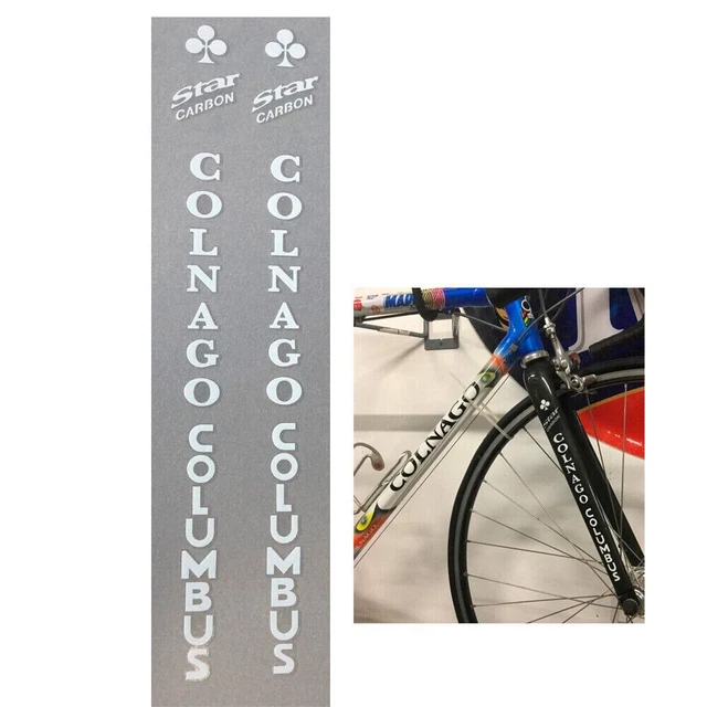 COLNAGO STAR CARBON Columbus Mapei White Fork Decals X2 Adhesive ...