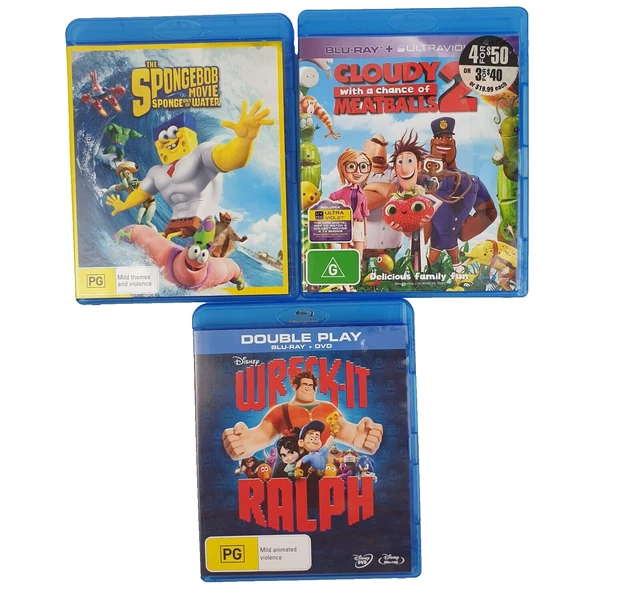3 X CHILDREN'S Movie Blu-Ray Bundle, DVDs x 4, PAL Region 4, See Titles ...