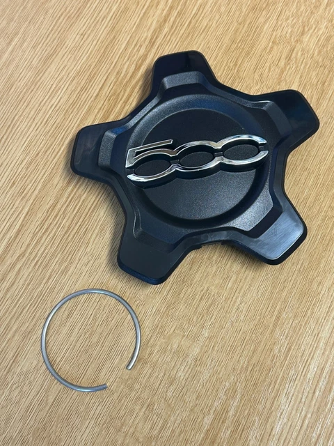FIAT 500X ALLOY Wheel Centre Cap BLACK Single with securing clip ...