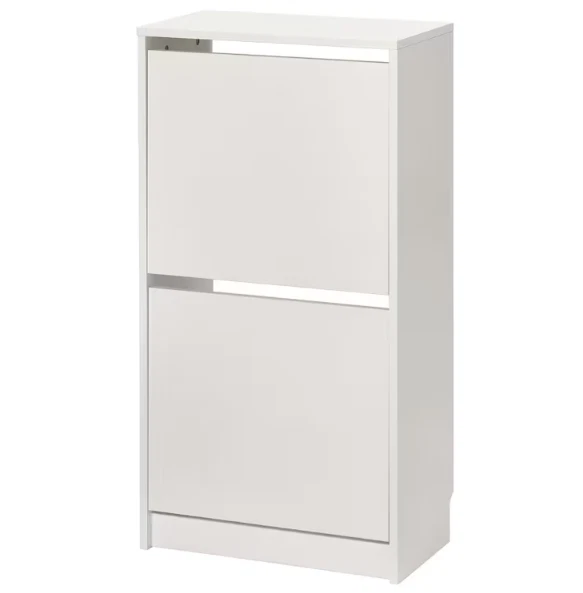 IKEA BISSA SHOE cabinet with 2 compartments 49x28x93 cm Storage ...