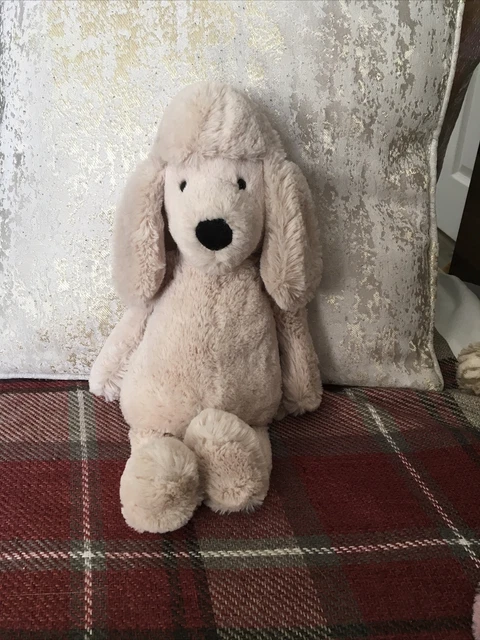 JELLYCAT CREAMY BEIGE Bashful Poodle Puppy Dog Soft Plush 14" Comforter ...