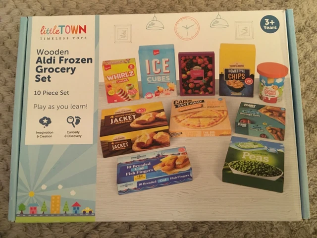 WOODEN LITTLE TOWN Aldi Frozen Grocery Set Bnib £19.99 - PicClick UK