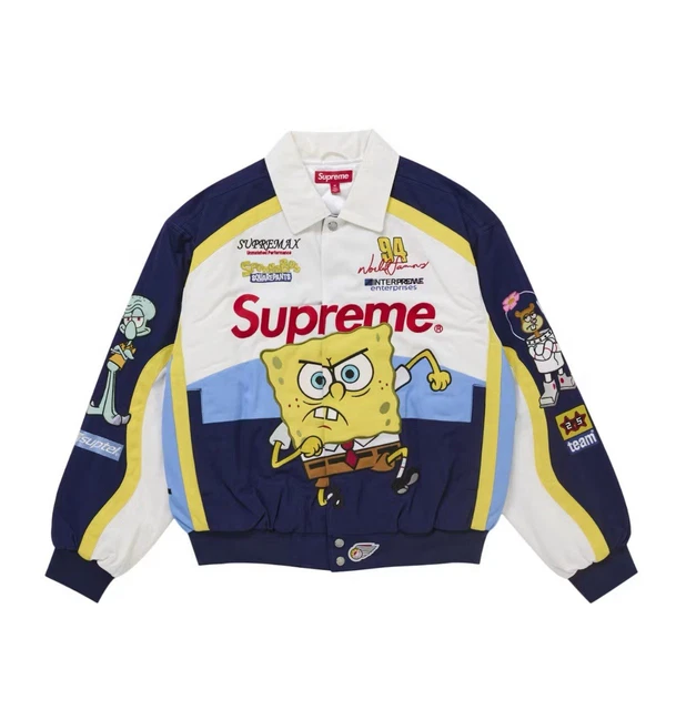SUPREME®/SPONGEBOB SQUAREPANTS JEFF Hamilton Racing Jacket S White ...