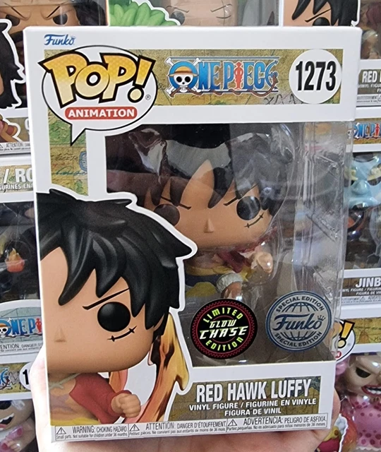 RARE ~ ONE Piece - Red Hawk Luffy GLOW CHASE Pop! Vinyl Figure #1273 ...