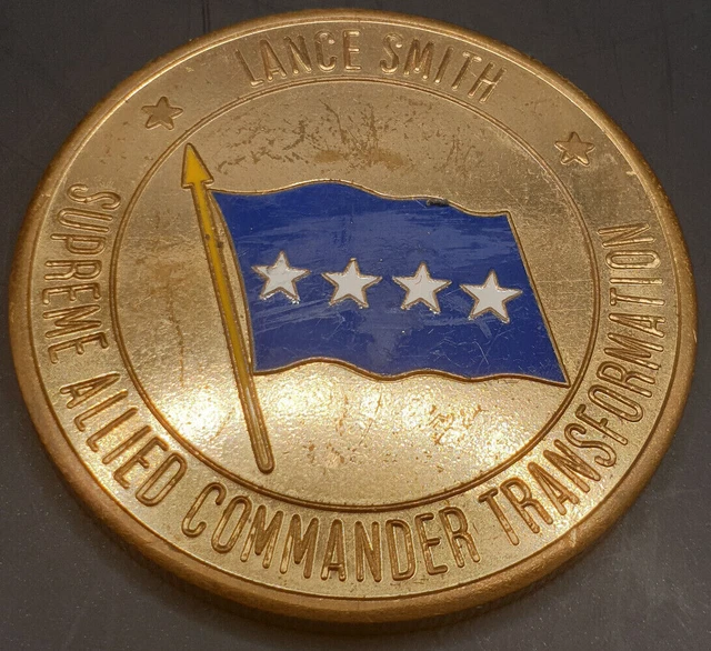 US ARMY MILITARY Coin Nato Medal Allied Command Transformation Lance ...