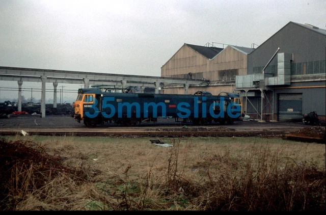 BRITISH RAILWAYS EE Diesel Locomotive 50029 Doncaster 1982 Orig Slide ...