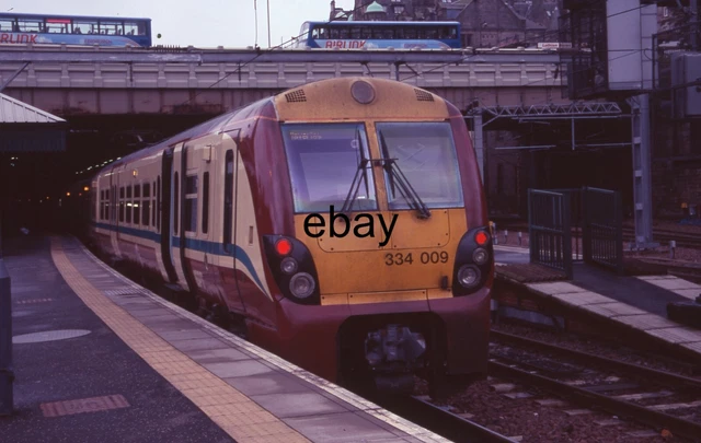35MM RAILWAY SLIDE- EMU Class 334. 334009 @ Edinburgh £2.99 - PicClick UK
