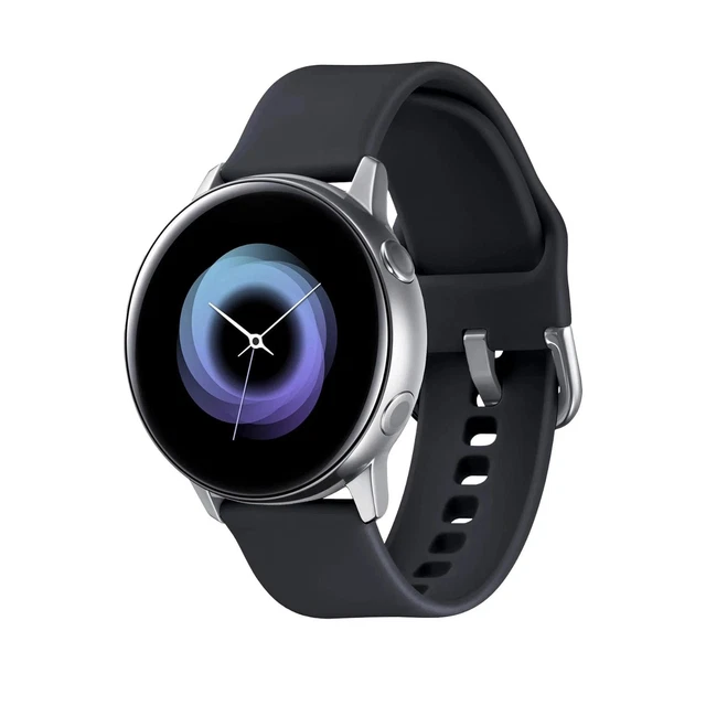 SAMSUNG GALAXY WATCH Active 40mm SM-R500 Silver Black Strap Grade C UK ...