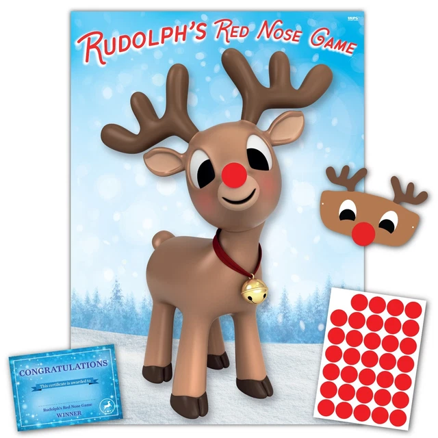 CHRISTMAS FAMILY GAME - RUDOLPH'S RED NOSE- Family, Kids, Office Xmas ...