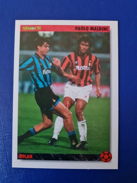 CARD PAOLO MALDINI Calciatori 94, ed. Joker n. 168 - Condizioni come da ...