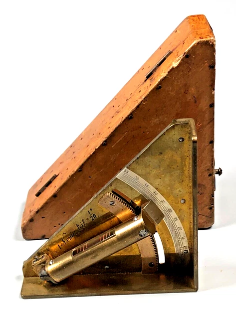 RARE GERMAN VINTAGE Vernier Quadrant Artillery Clinometer Military ...