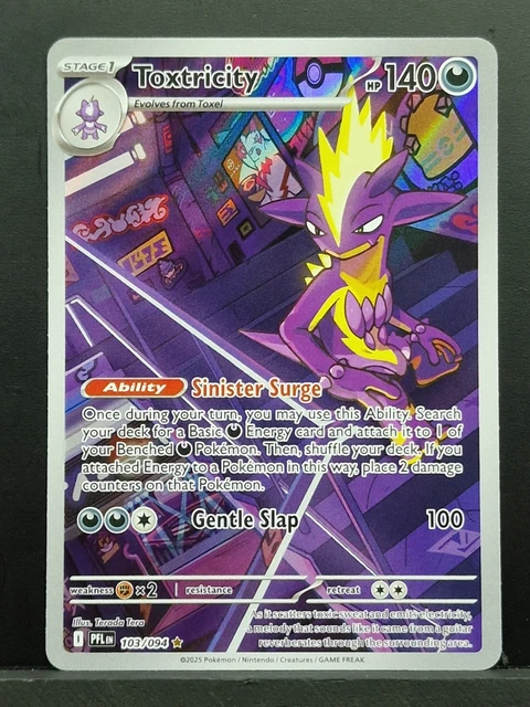POKÉMON TCG TOXTRICITY Phantasmal Flames 103/094 Illustration Rare Mega ...