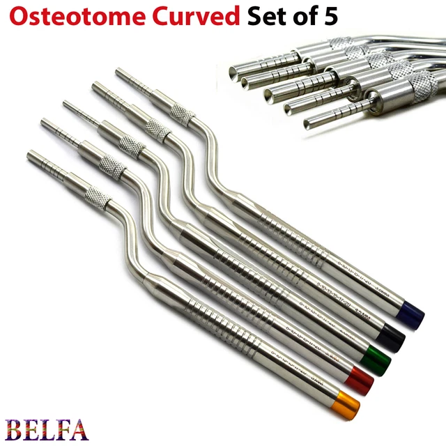 OSTEOTOMES SINUS ELEVATION Concave Offset Curved Bayonet Dental ...