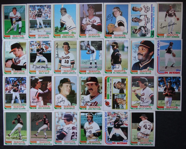 1982 TOPPS SAN Francisco Giants Team Set di 27 carte baseball EUR 7,87 ...