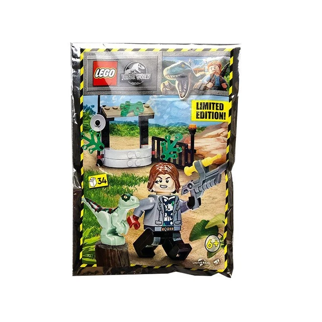 LEGO JURASSIC WORLD Rainn Delacourt Minifigurine Avec Raptor Pack ...