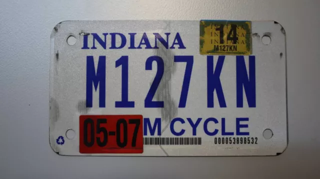 USA INDIANA MOTORRAD-NUMMERNSCHILD US Kennzeichen Motorcycle License ...