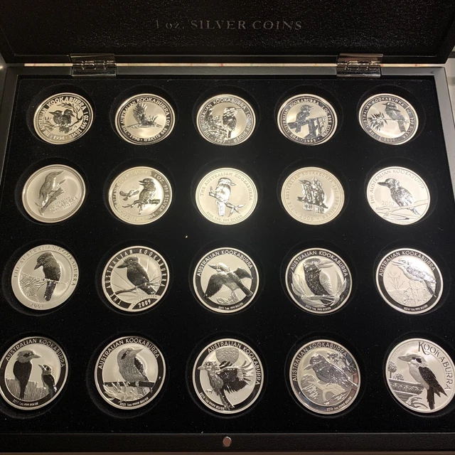 MONETA COIN 1 oncia Oz Argento .9999 Pure Silver Kookaburra Australia ...