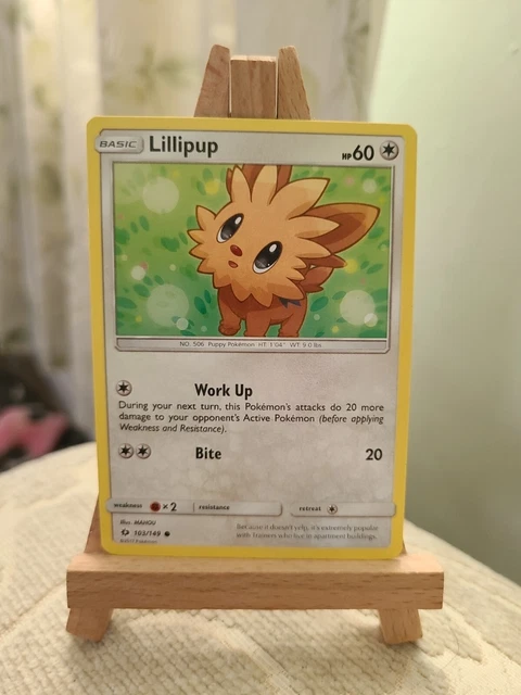 POKÉMON TRADING CARD Game Lillipup Sun And Moon Base Set Card #103/149 ...