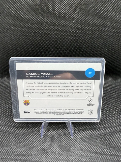 LAMINE YAMAL 2024-25 Topps Chrome UEFA Future Stars Base Card #27 $1.25 ...