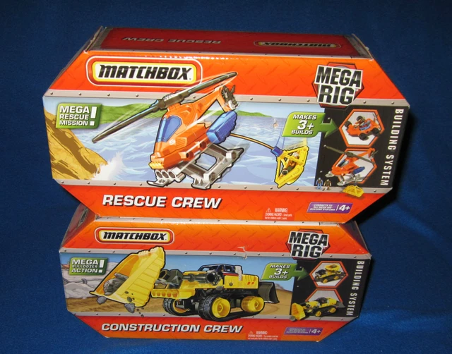 MATCHBOX MEGA RIG Building System Construction & Rescue Crew New £62.69 ...