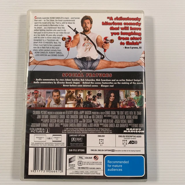 YOU DON'T MESS with the Zohan (DVD, 2008) Adam Sandler, John Turturro ...