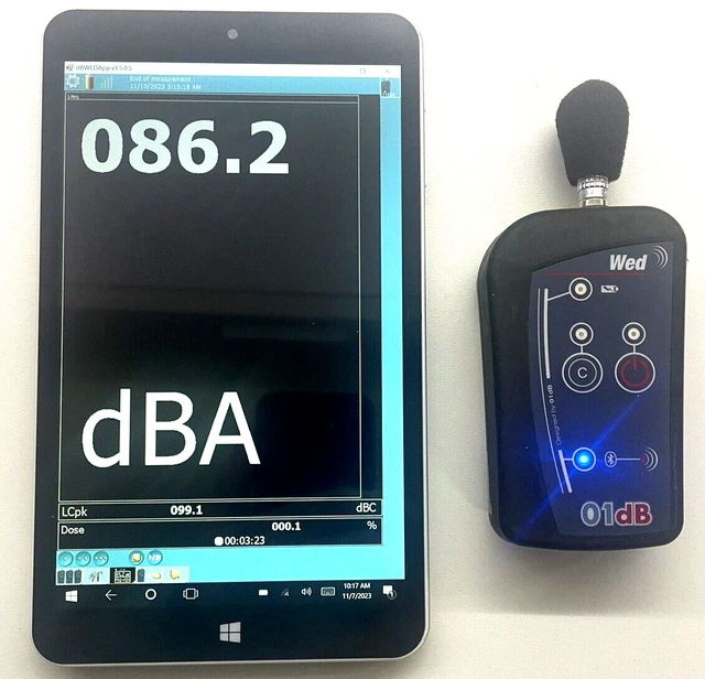 01DB WED007 CLASS 2 WiFi Supplement Dosimeter Phonometer + CALIBRATOR ...