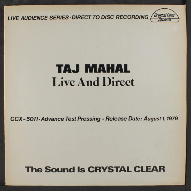 TAJ MAHAL: LIVE and direct CRYSTAL CLEAR 12" LP 33 RPM $69.27 - PicClick AU