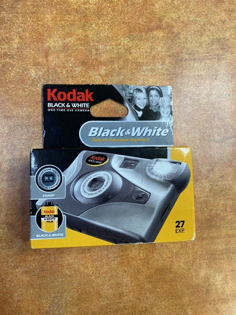 KODAK BLACK & White One-Time-Use Camera 27 Exposures 400 Film ex 06 ...