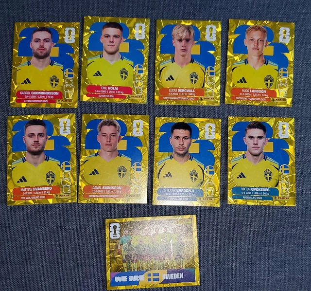 2026 PANINI FIFA World Cup Sticker Exclusive Gold Crumple Lot (9 ...