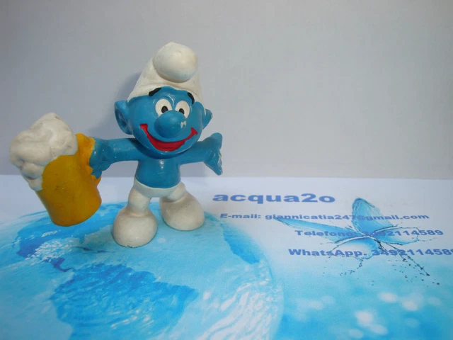 PUFFI PUFFO BIRRA Boccale 20078 Smurfs Beer Pitufo non catalogato gomma ...
