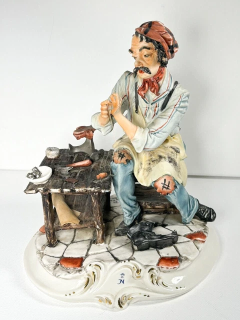 CAPODIMONTE SHOEMAKER COBBLER Numbered Edition Figurine Ornament By ...