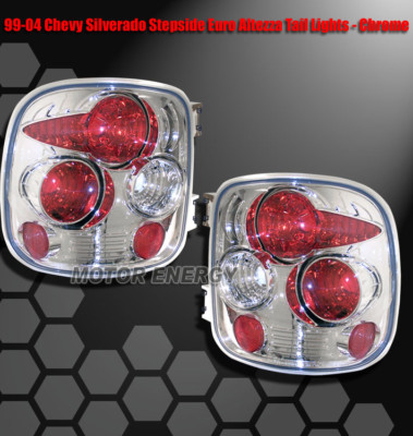 99-04 CHEVY SILVERADO/GMC Sierra Stepside Altezza Tail Light Chrome Sl ...