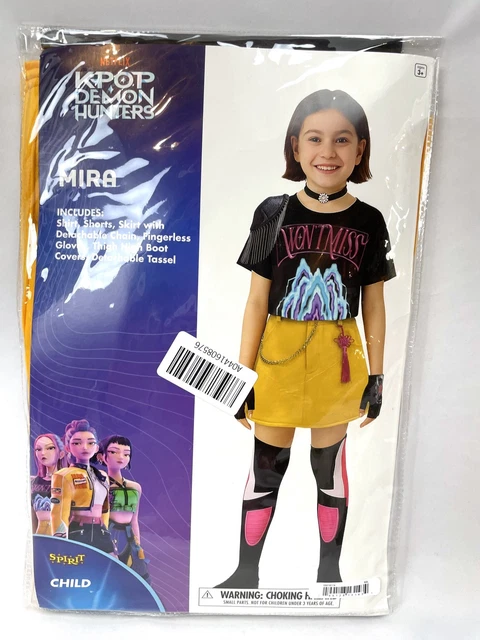 SPIRIT HALLOWEEN KPOP Demon Hunters Mira Child XL 14-16 Costume Girl ...