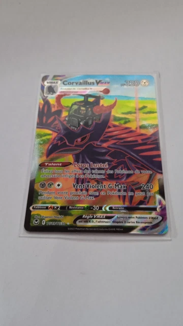 CARTE POKEMON CORVAILLUS Vmax TG19/TG30 EB12 Tempête Argentée FR Neuf ...