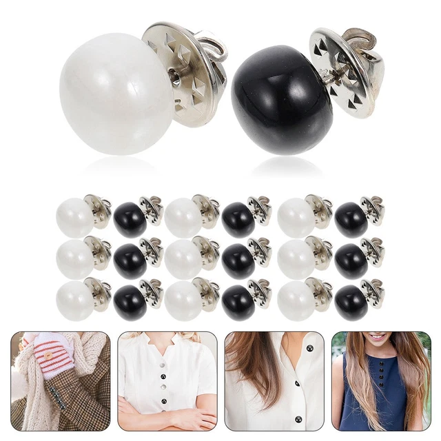 20 PCS INVISIBLE Snaps Dress Shirt Buttons Fastener Kit for Clothing ...
