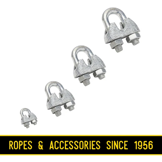 HEAVY DUTY WIRE Rope Clamp Cable Grip Steel Metal Wire U Bolts Fixing ...