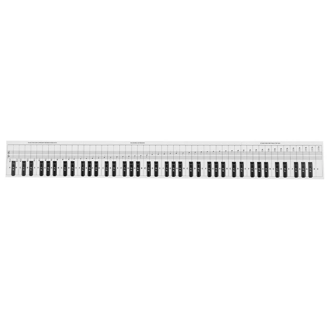 KEYBOARD NOTE CHART Visual Waterproof Piano Keys Chart 88 Coated Paper ...