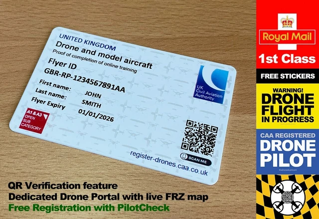 Drone Flyer Id Card FOR SALE! - PicClick UK
