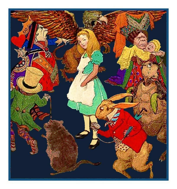 PERSONNAGES D'ALICE AU Pays Des Merveilles Modèle De Broderie Au Point ...